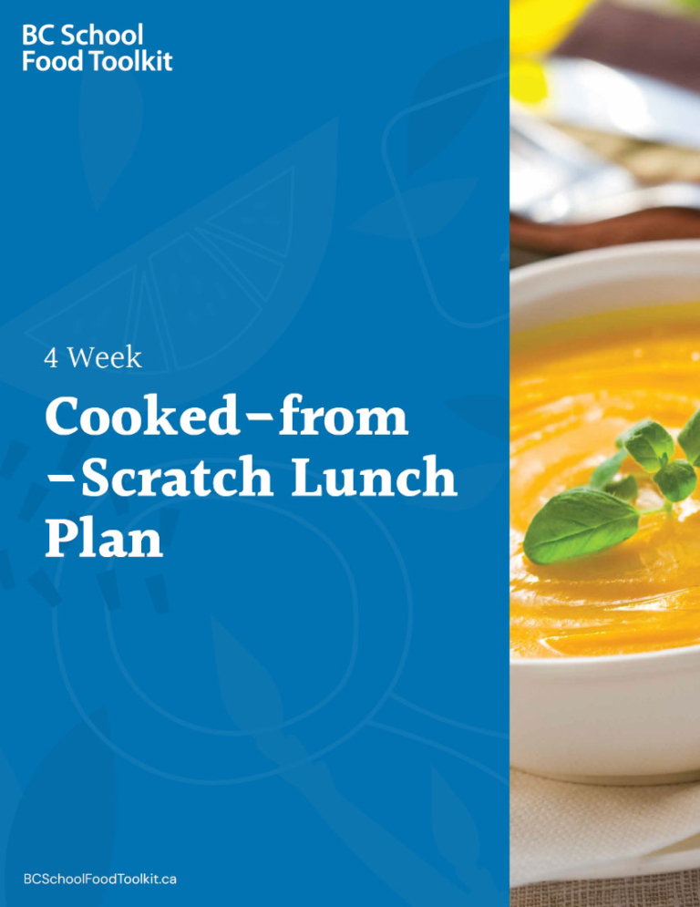 Sample Menu Plans - BC School Food Toolkit